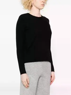GOTHA Round-neck Long-sleeve Sweater - Black