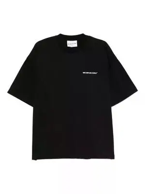 MKI MIYUKI ZOKU Logo-print Drop-shoulder T-shirt - Black
