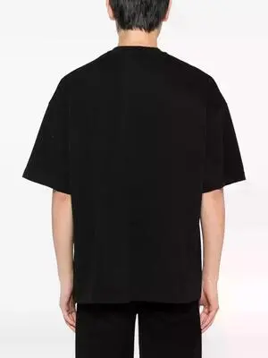 MKI MIYUKI ZOKU Logo-print Drop-shoulder T-shirt - Black