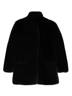 SWORD 6644 High-neck Faux Fur Jacket