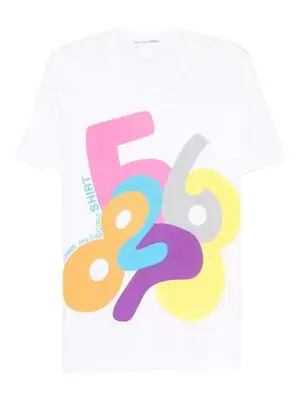 Comme Des Garçons Number Print T-shirt - White