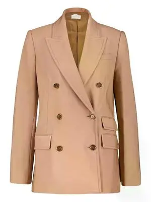 Zimmermann Double-breasted Wool Blazer - Neutrals