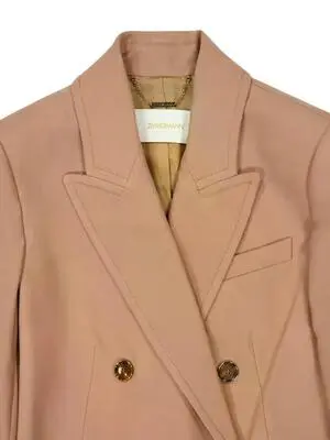 Zimmermann Double-breasted Wool Blazer - Neutrals
