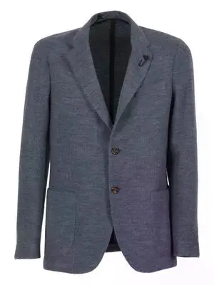 LARDINI Textured Knit Blazer - Grey