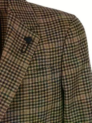 LARDINI Houndstooth Wool Jacket