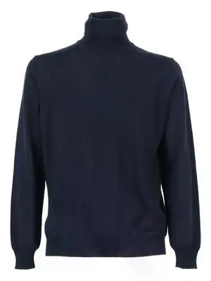 KANGRA Turtleneck Wool Sweater - Blue