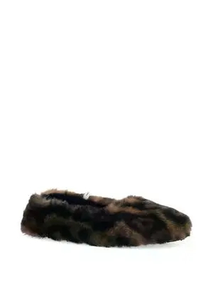Apparis Animal-print Ballet Flats - Brown