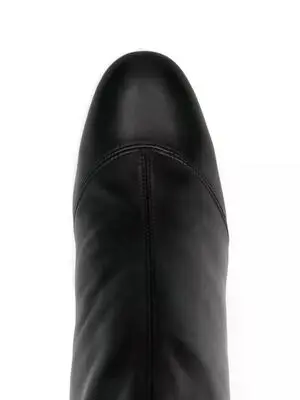 FRANCESCO RUSSO 75mm Leather Zipped-back Ankle Boots