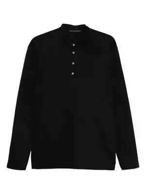 LOW BRAND Button-placket Henley Top