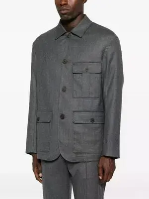 Emporio Armani Wool-blend Shirt Jacket