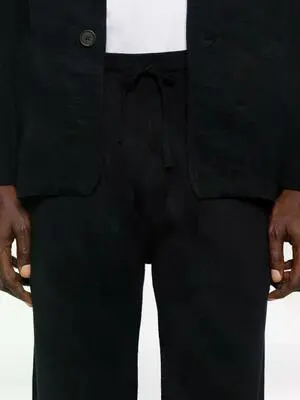 Emporio Armani Drawstring Straight-leg Trousers