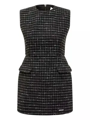 MSGM Checked Tweed Dress