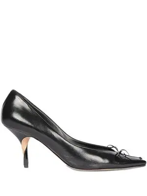 Jacquemus 80mm Bow-detail Pointed-toe Heeled Pumps - Black