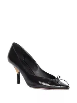 Jacquemus 80mm Bow-detail Pointed-toe Heeled Pumps - Black