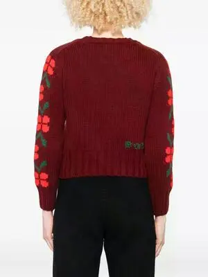 BODE Skunk-jacquard Crew-neck Jumper - Brown
