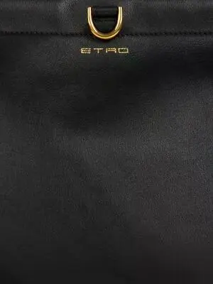 Etro Talk Leather Clutch - Black