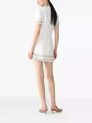 Carolina Herrera Tweed Beaded Mini Dress
