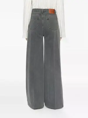 Officine Générale Wide-leg High-waisted Jeans - Grey