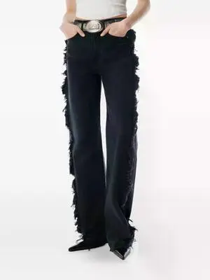 Alexander Wang Frayed-seams Denim Jeans