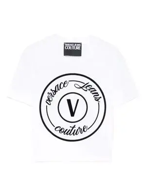Versace Circular Logo-plaque T-shirt - White