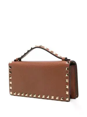 Valentino Garavani Rockstud Strap Clutch - Brown