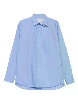 Kolor Button-down Poplin Shirt - Blue