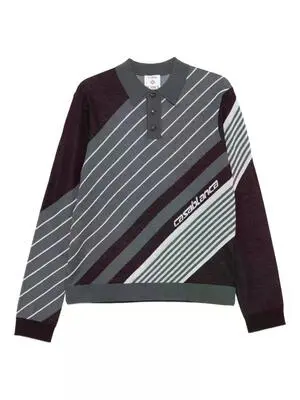 Casablanca Diagonal-stripe Polo Shirt