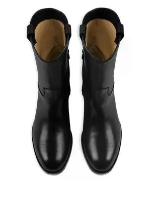 DOUCAL'S Leather Zip-up Ankle Boots
