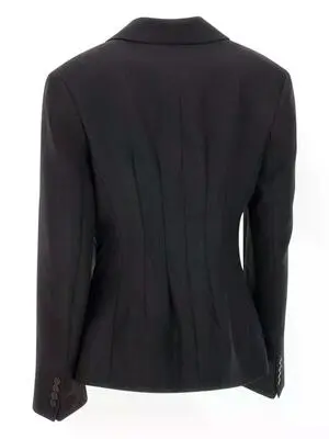 HERSKIND Pinstripe Pattern Asymmetric Blazer