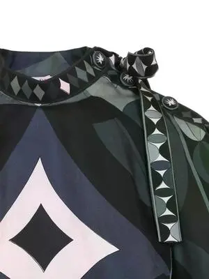 Emilio Pucci Geometric-print High-neck Dress