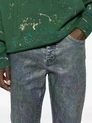 PURPLE BRAND Acid-wash Straight-leg Jeans