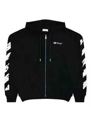 Off-White Arrow-print Zip-up Hoodie