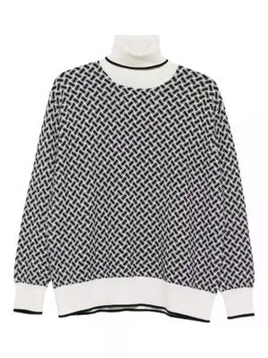 DRUMOHR Geometric-pattern Turtleneck Sweater