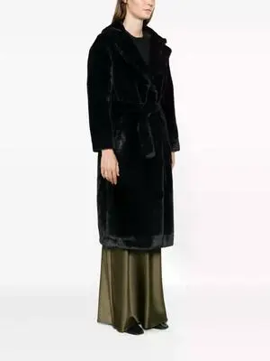 Herno Single-breasted Belted Coat - Black