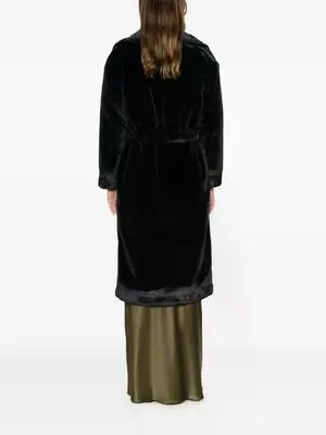 Herno Single-breasted Belted Coat - Black