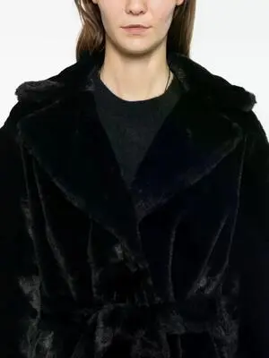 Herno Single-breasted Belted Coat - Black