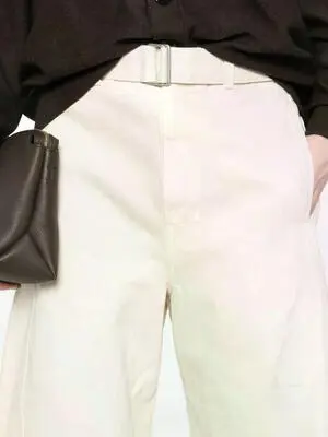 LEMAIRE Belted Panelled Jeans - Neutrals