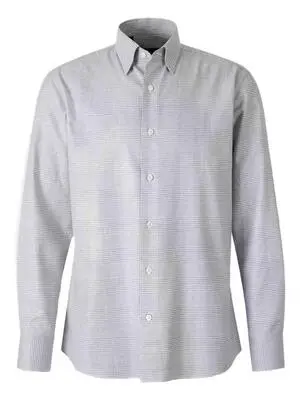Brioni Long-sleeve Checked Shirt - White
