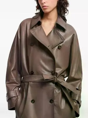 Emporio Armani Double-breasted Belted Trench Coat