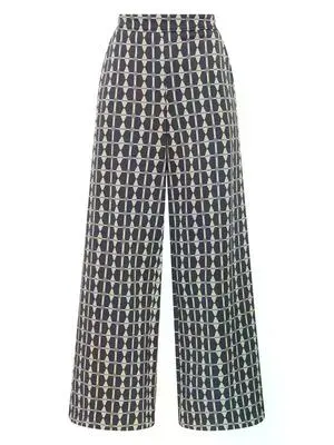 Malìparmi Geometric-pattern Wide-leg Trousers