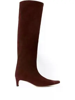Staud 55mm Pointed-toe Suede Boots