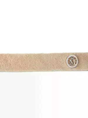 MAISON MICHEL Logo-plaque Headband - Neutrals