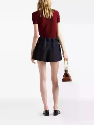 Prada Chevron Wool Shorts