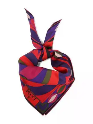 Emilio Pucci Geometric-pattern Silk Scarf