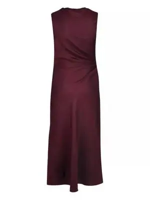 Loulou De Saison Draped Silk Midi Dress