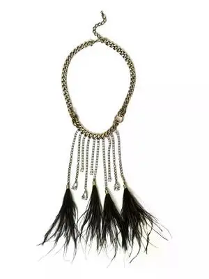TWINSET Feather-embellished Necklace - Black