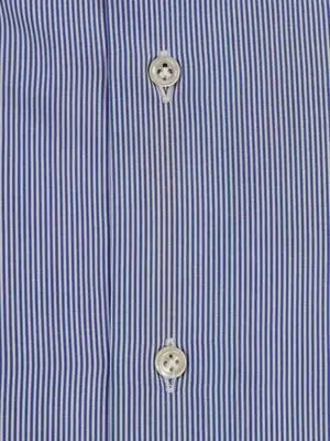 MAZZARELLI Striped Cotton Shirt - Blue