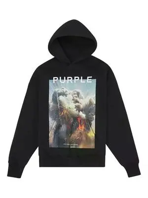 PURPLE BRAND Graphic-print Hoodie - Black