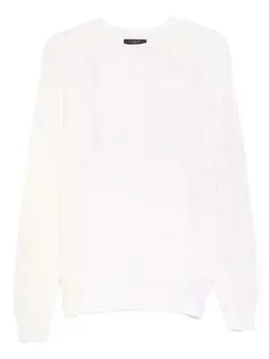 ZANONE Raglan-sleeve Ribbed Virgin Wool Sweater - White