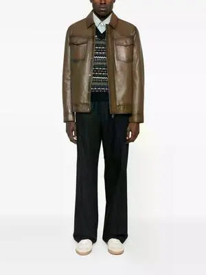 YVES SALOMON Flap-pocket Leather Jacket